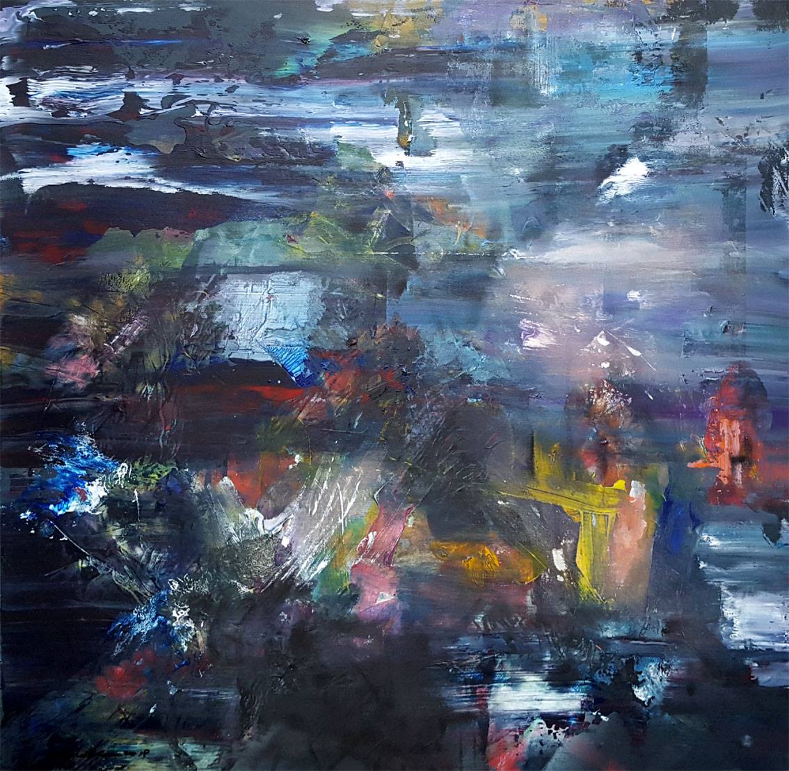 LARGE LIGHTSCAPE ONEIRIC DELIRIOUS ART BY ROMANIAN PAINTER O KLOSKA ...